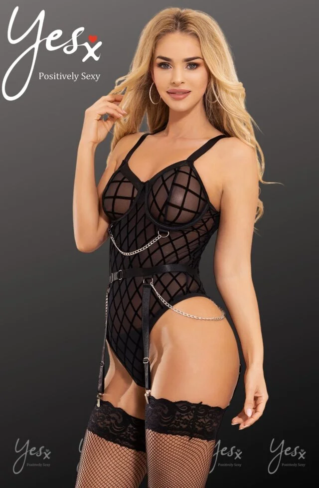 YesX YX846 Black Bodysuit – Alterego Lingerie