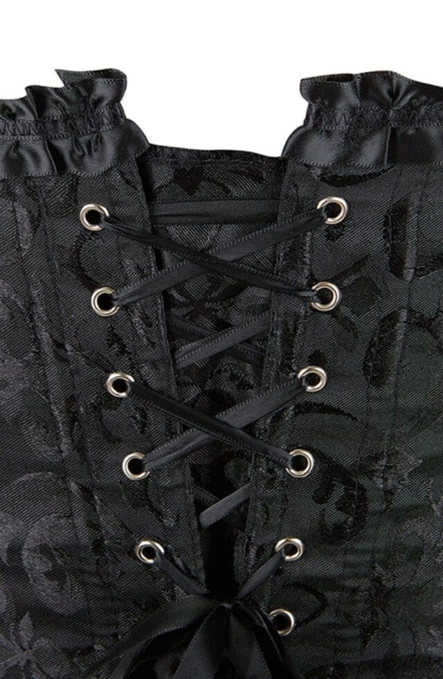Yesx Yx886 Stunning Black Borcade Corset Up To 5xl Alterego Lingerie